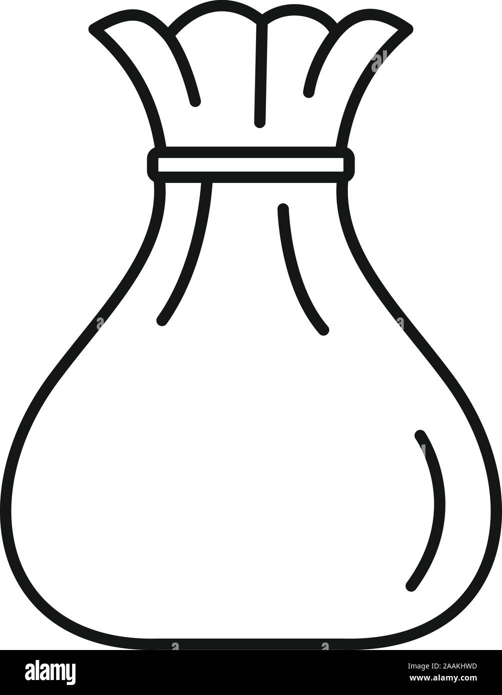 Burlap sack icon. Outline burlap sack vector icon for web design ...