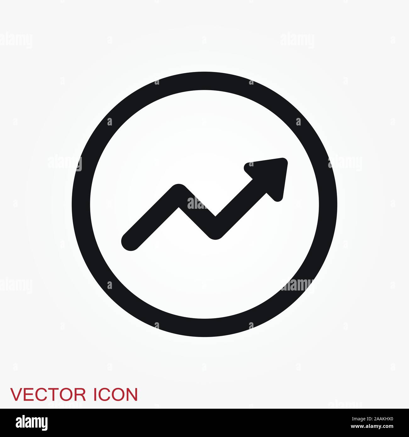 Growth icon, business infographic icon, vector growth symbol Stock ...