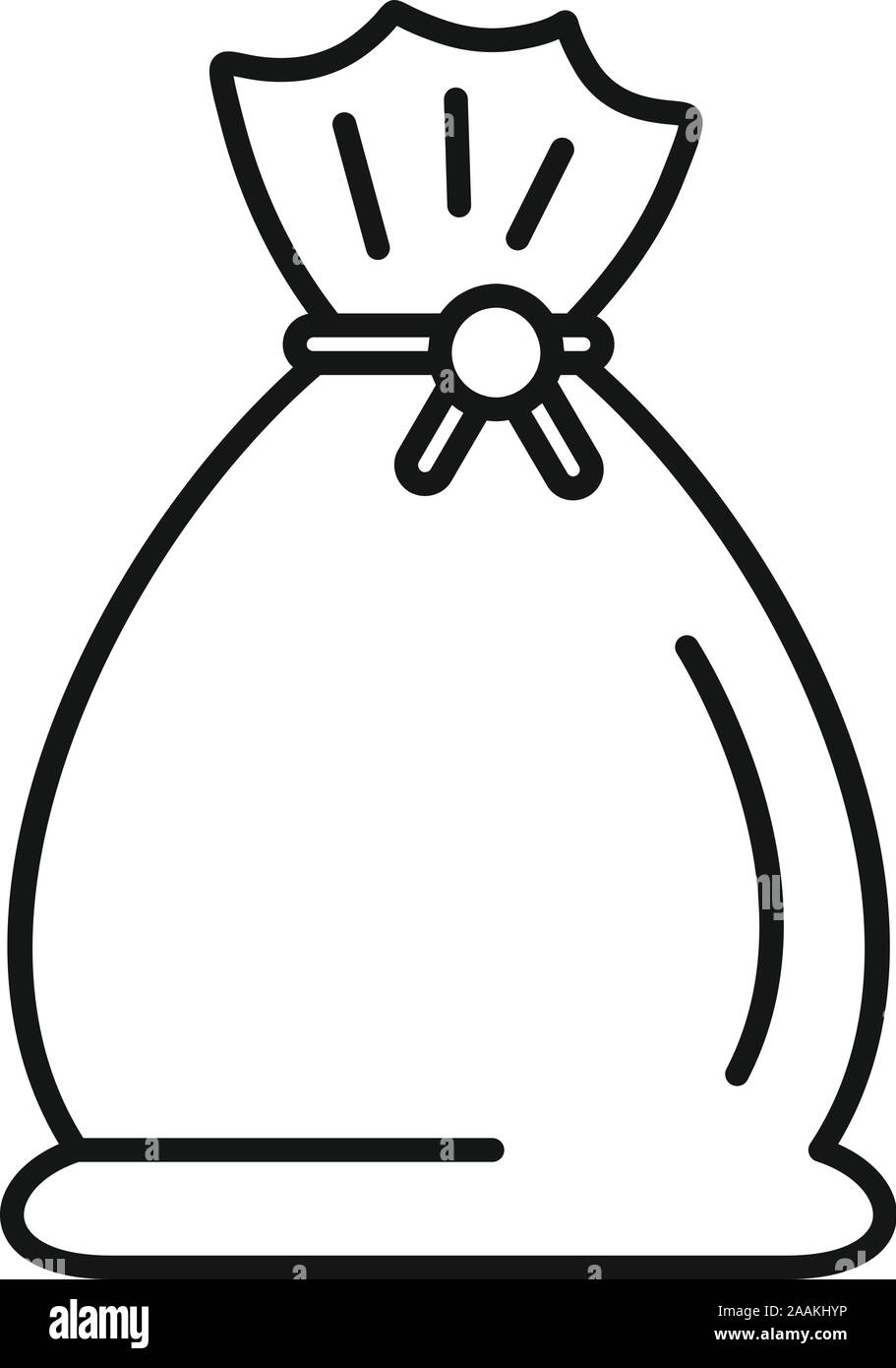 String sack icon. Outline string sack vector icon for web design ...