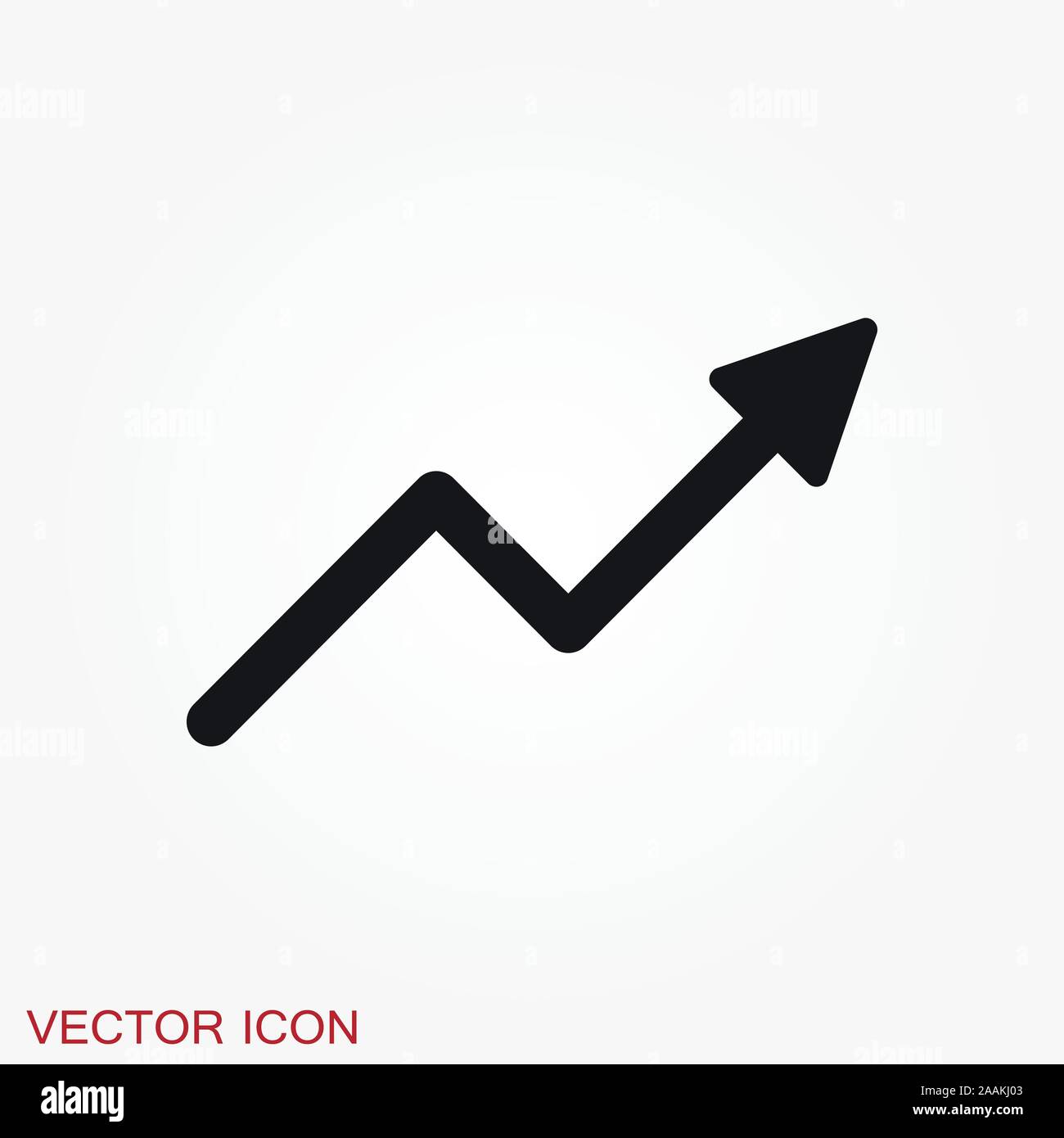 Growth icon, business infographic icon, vector growth symbol Stock ...