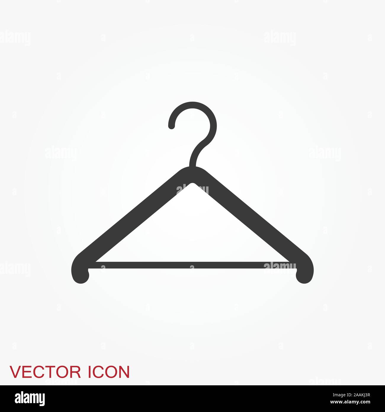 Clothes hanger icon. Coat rack symbol. Flat Vector illustration Stock ...