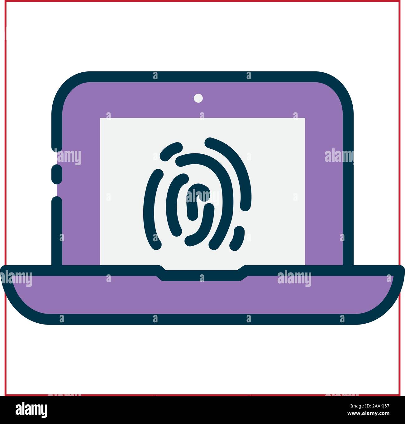 Laptop with fingerprint vector design Stock Vector Image & Art - Alamy