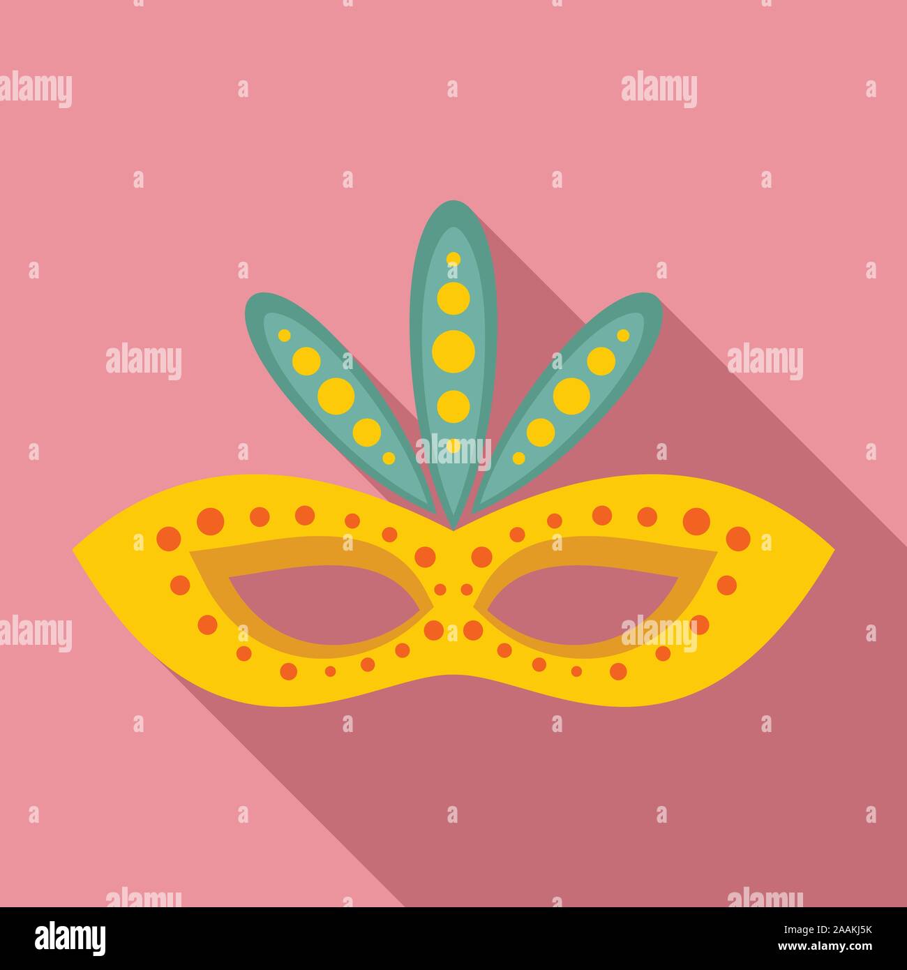 Carnival mask icon. Flat illustration of carnival mask vector icon for ...