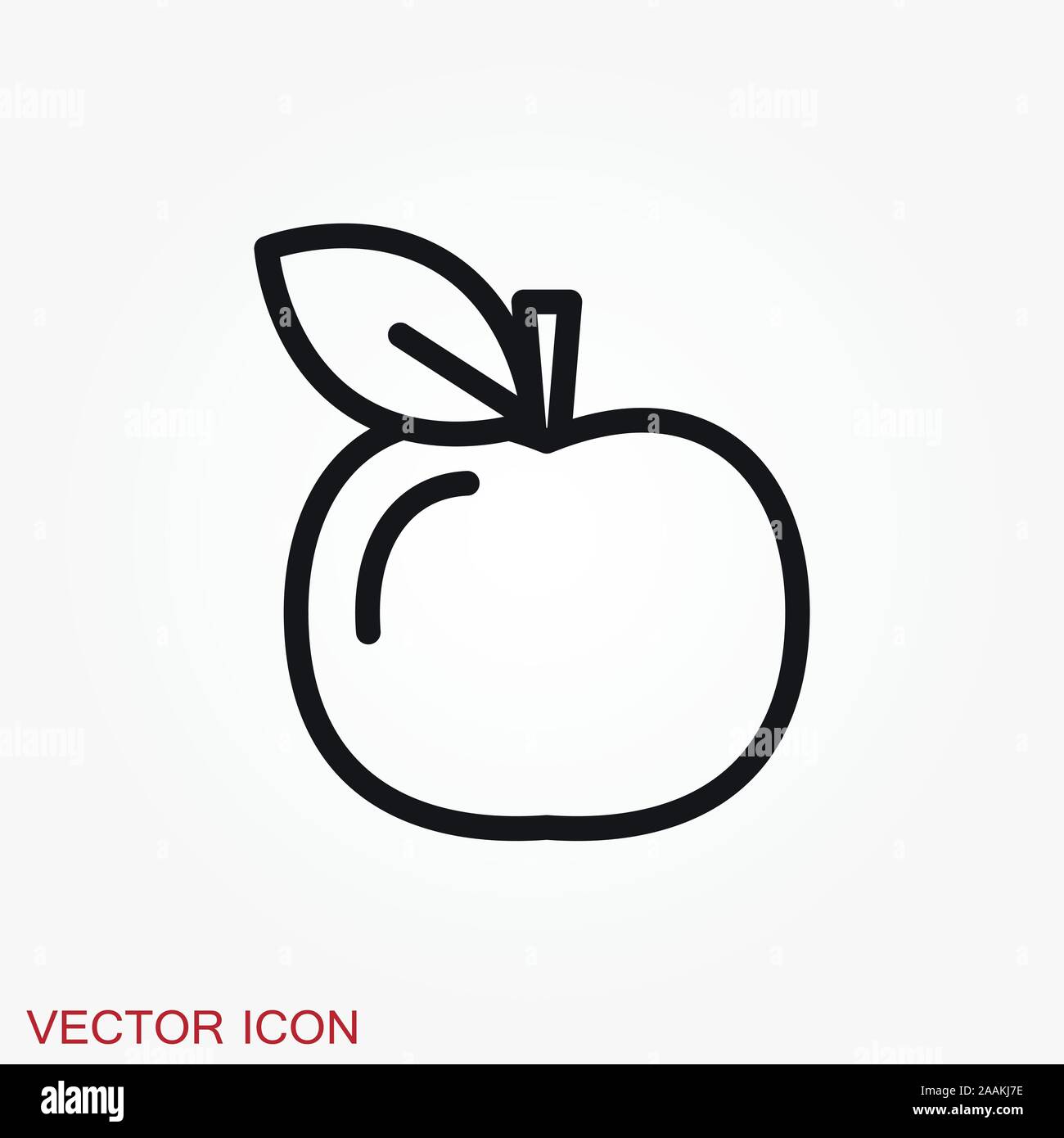 Fruit icons, vector symbol of food signs Stock Vector Image & Art - Alamy