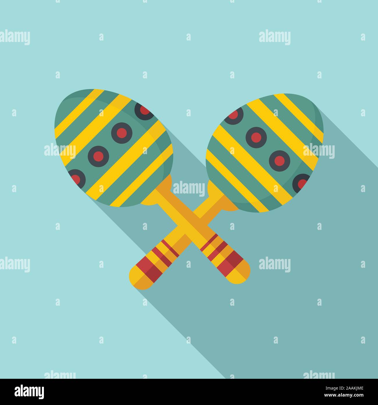 Maracas icon. Flat illustration of maracas vector icon for web design ...