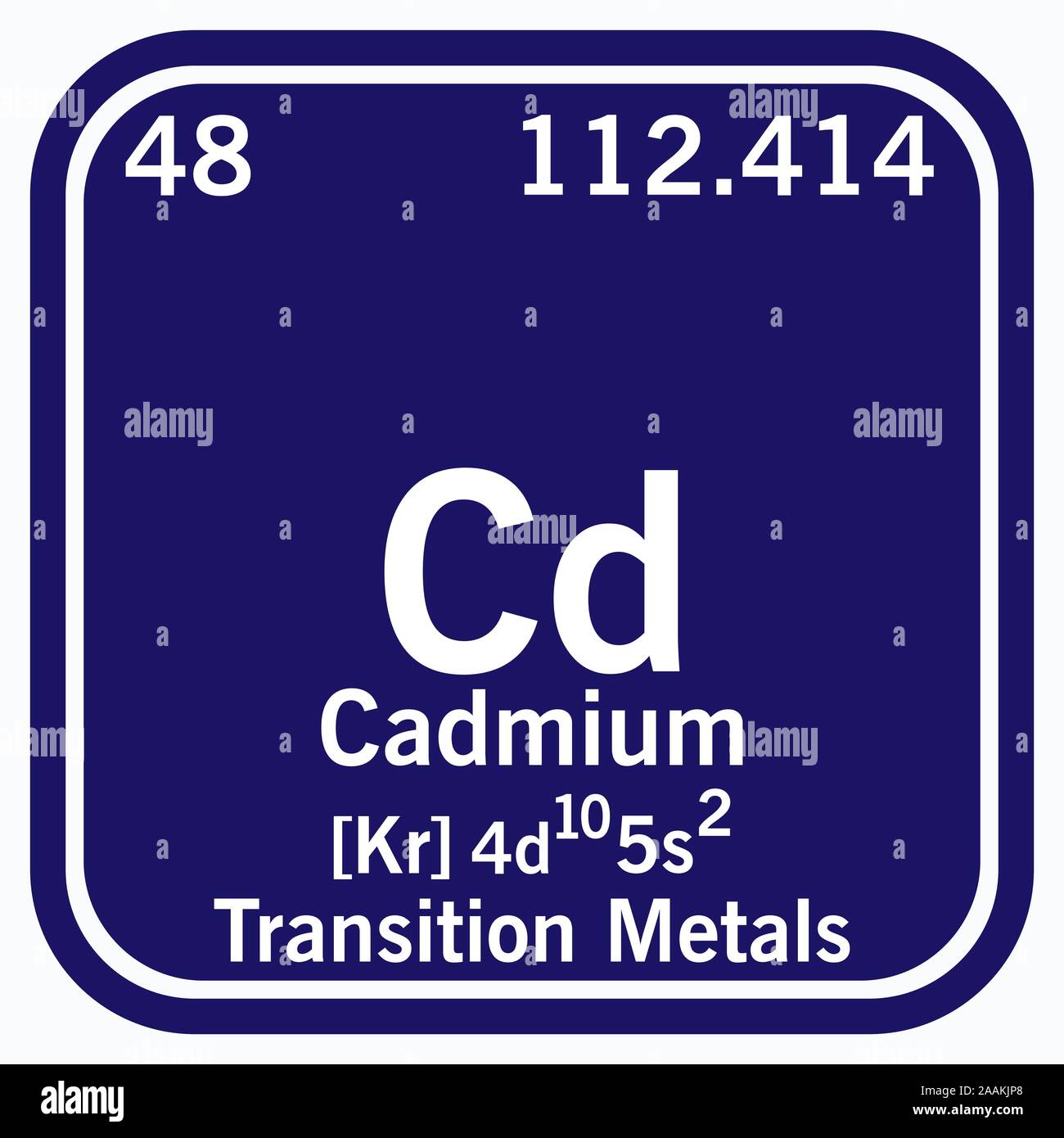 Cadmium Periodic Table of the Elements Vector illustration eps 10 Stock ...