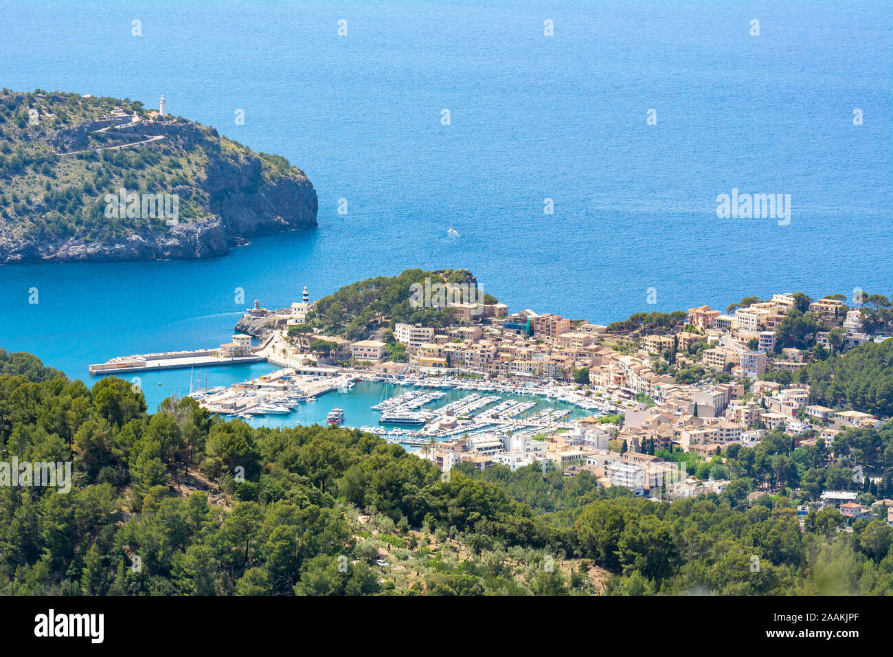 Port de Soller, Majorca seaside resort, a popular tourist destination ...