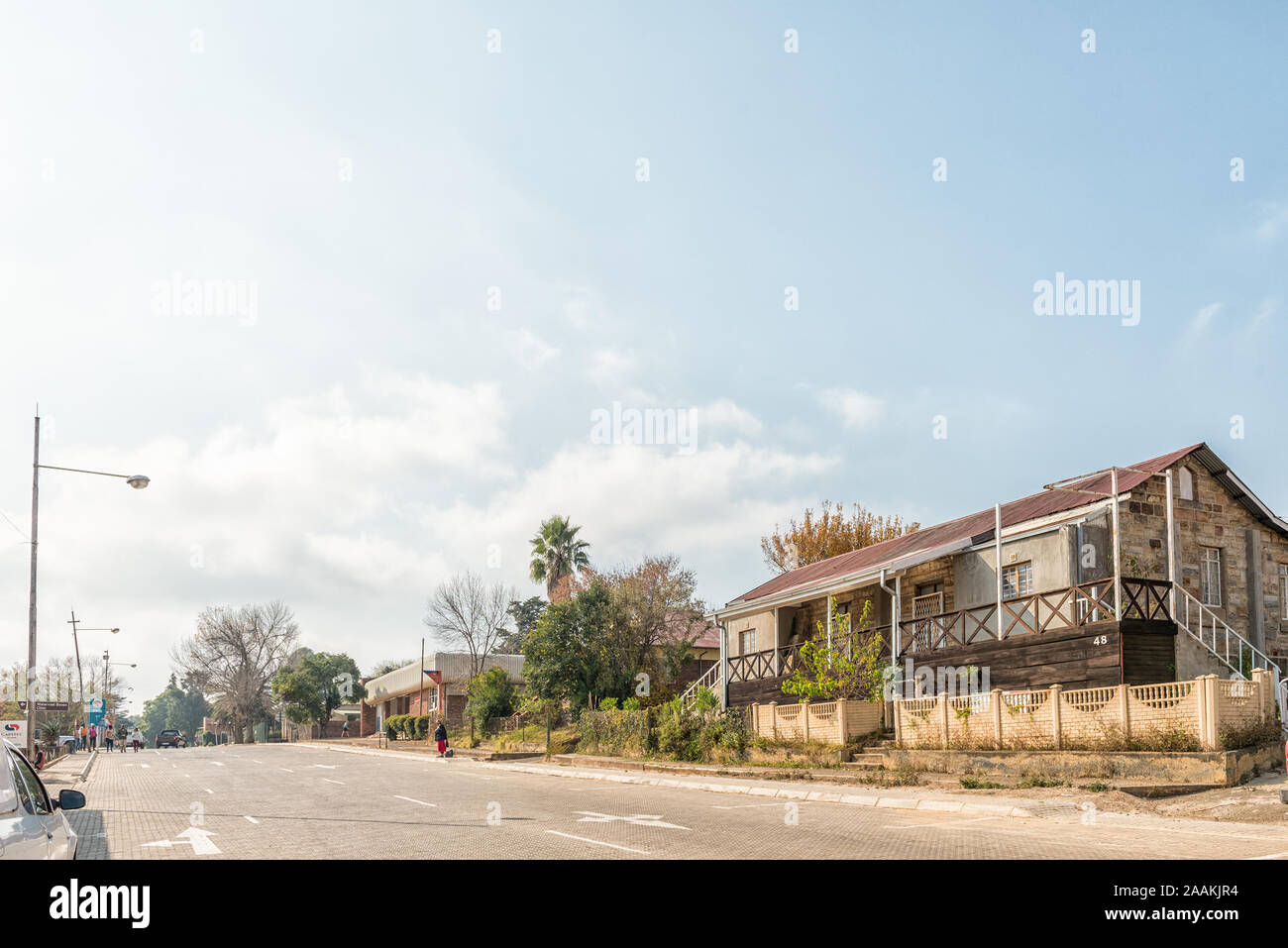 WATERVAL BOVEN, SOUTH AFRICA - MAY 22, 2019: A street scene, with a ...