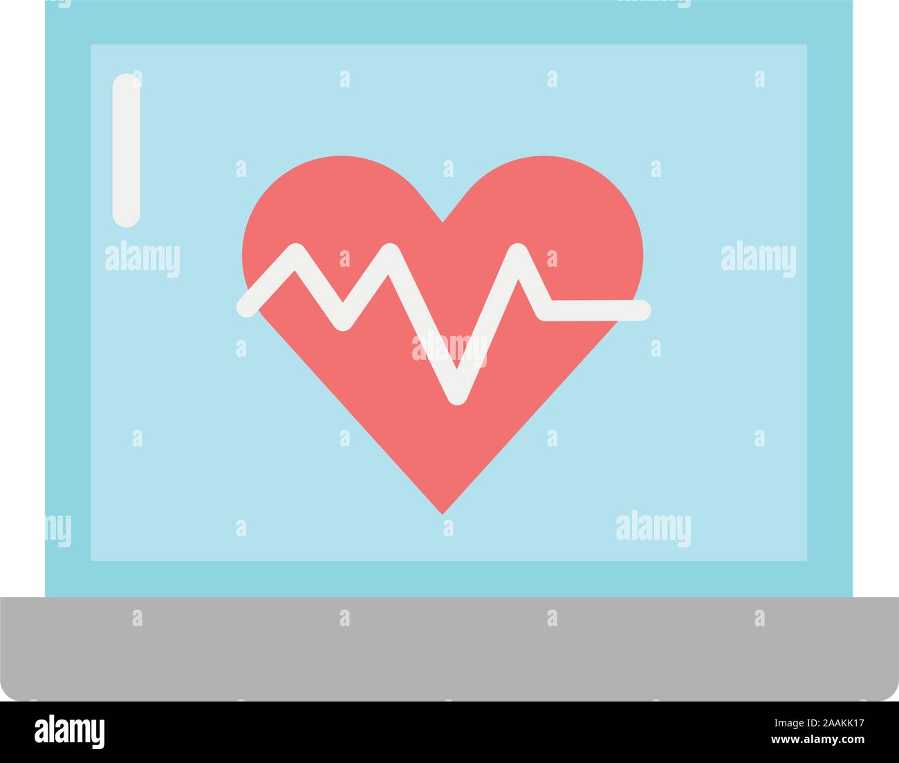 medical ekg machine cardiology pulse flat icon Stock Vector Image & Art ...