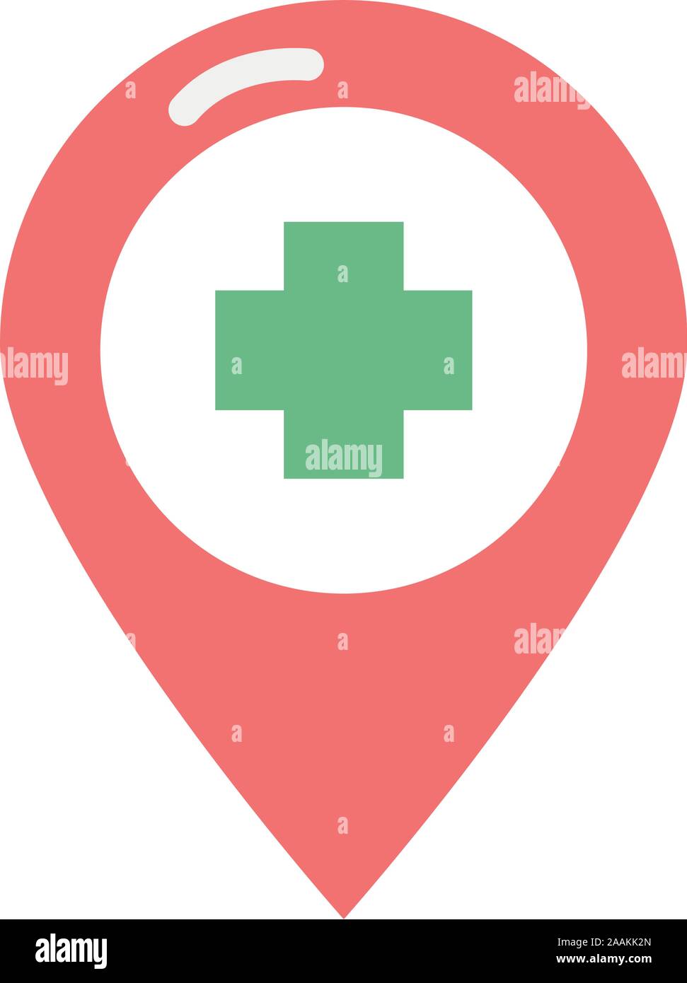 medical cross symbol in pin location Stock Vector Image & Art - Alamy