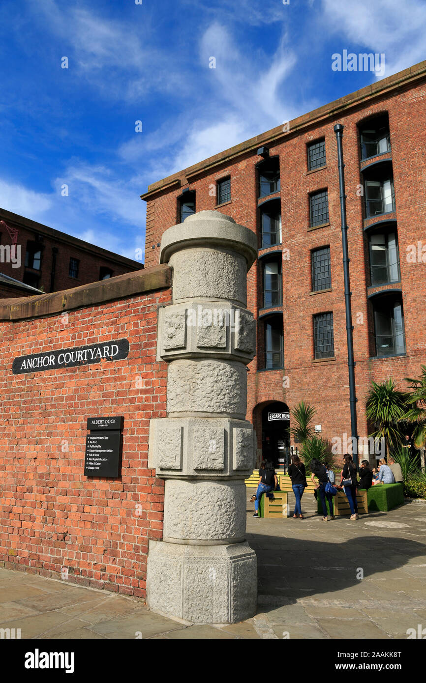 Anchor Courtyard, Albert Dock, Liverpool, England, United Kingdom Stock ...
