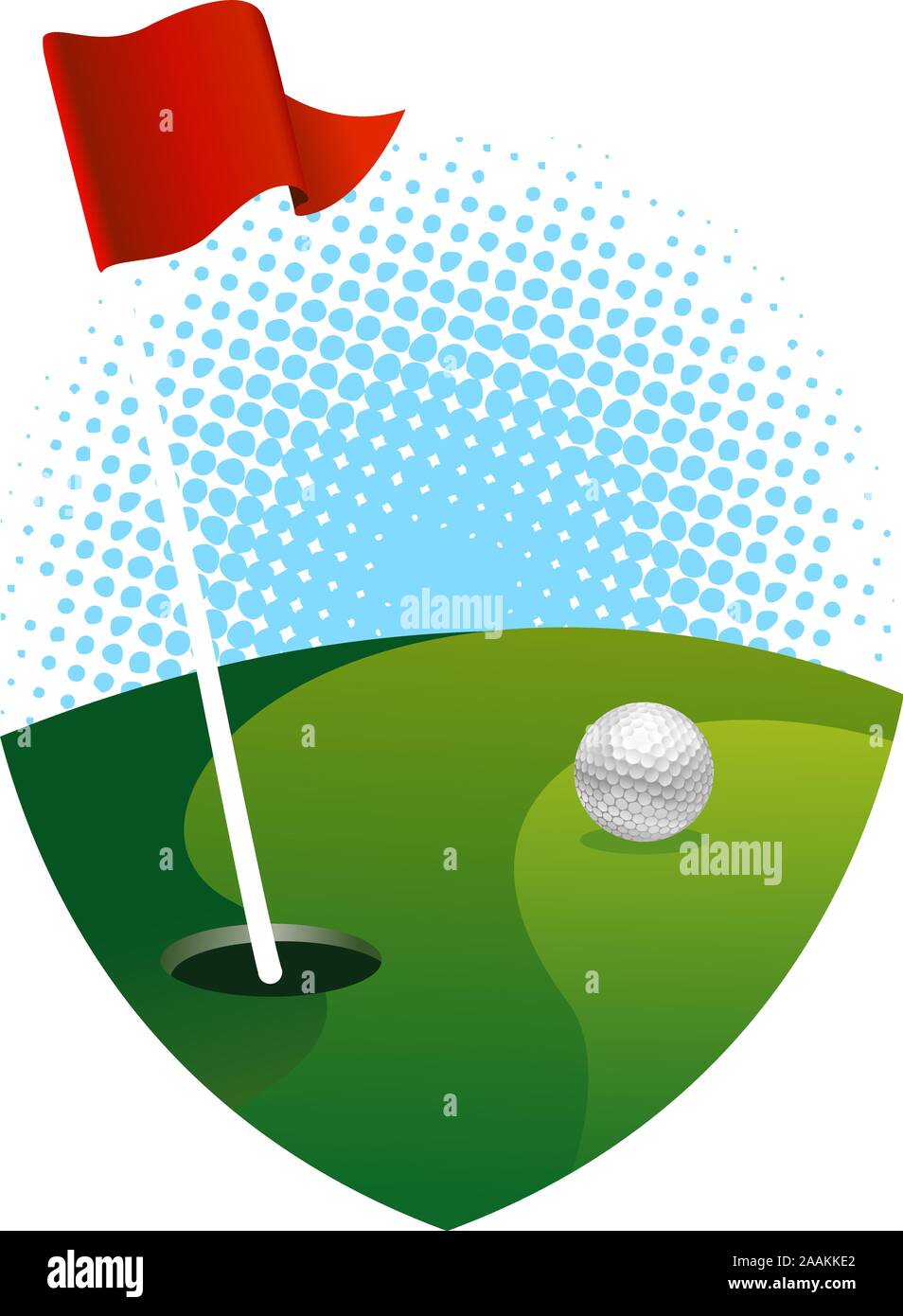 Color image cartoon golf flag hi-res stock photography and images - Alamy