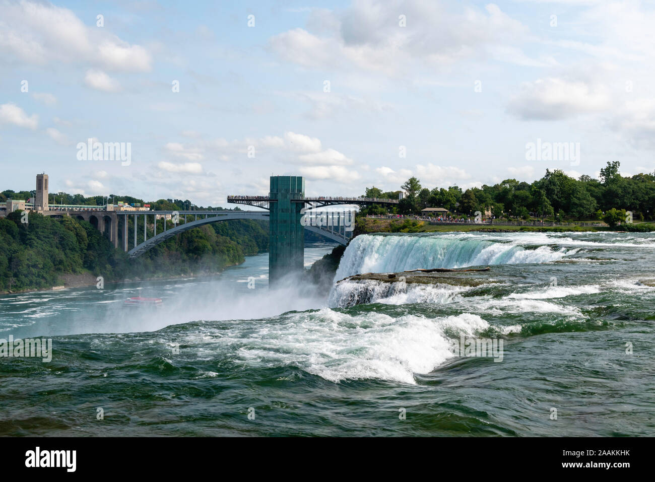 Niagara falls state park american falls luna island hi-res stock ...