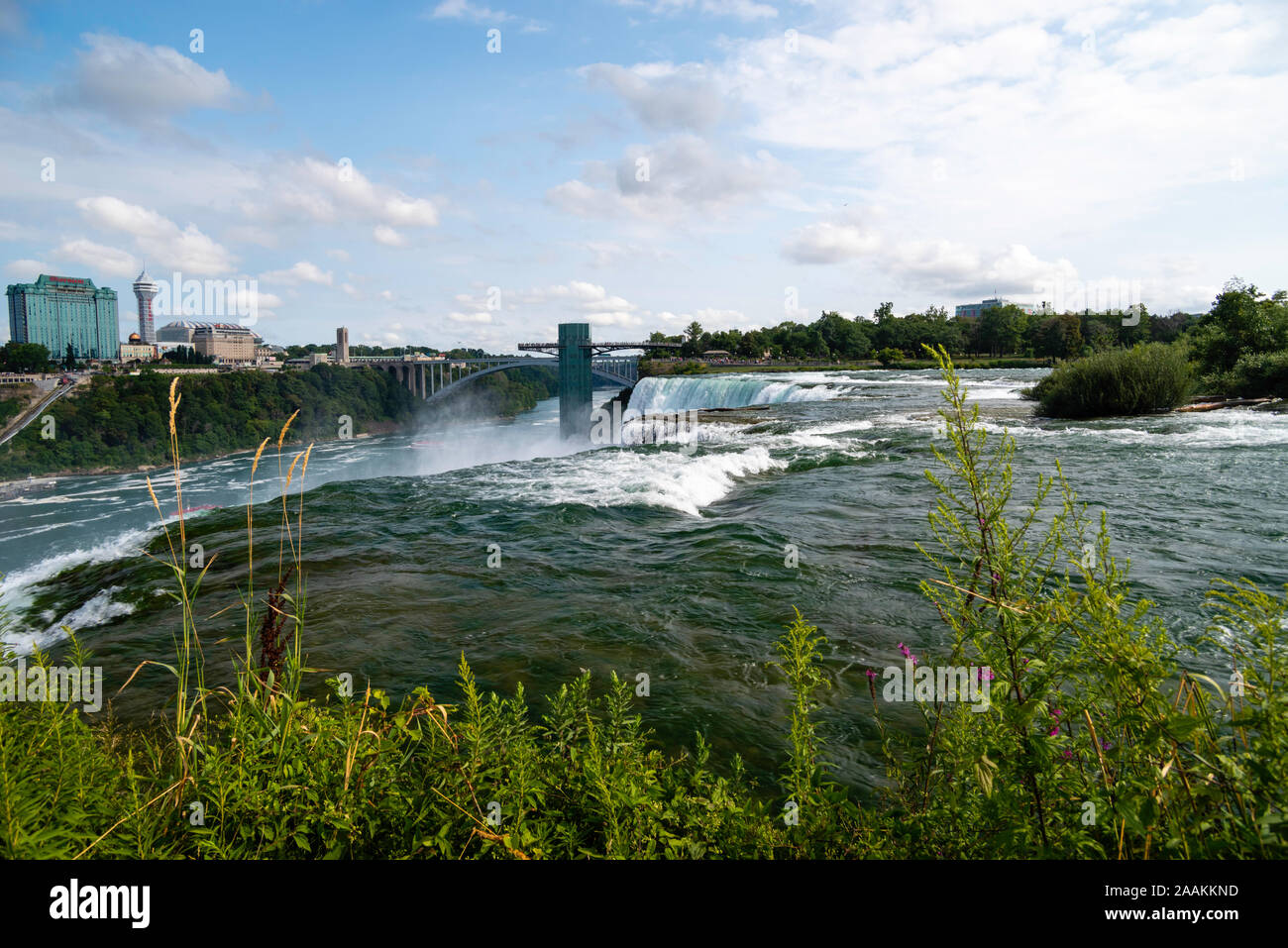 Niagara falls state park american falls luna island hi-res stock ...