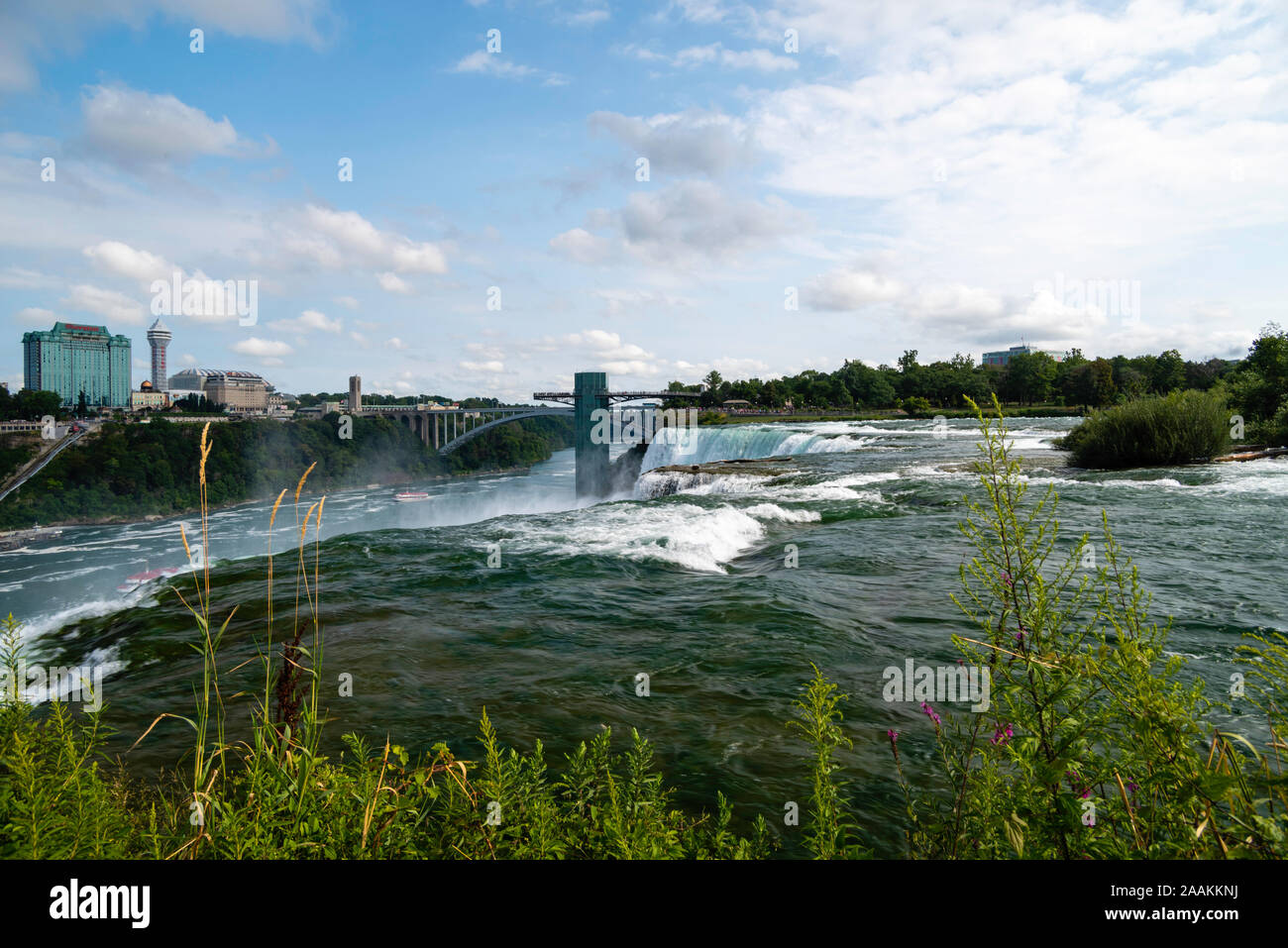 Niagara falls state park american falls luna island hi-res stock ...