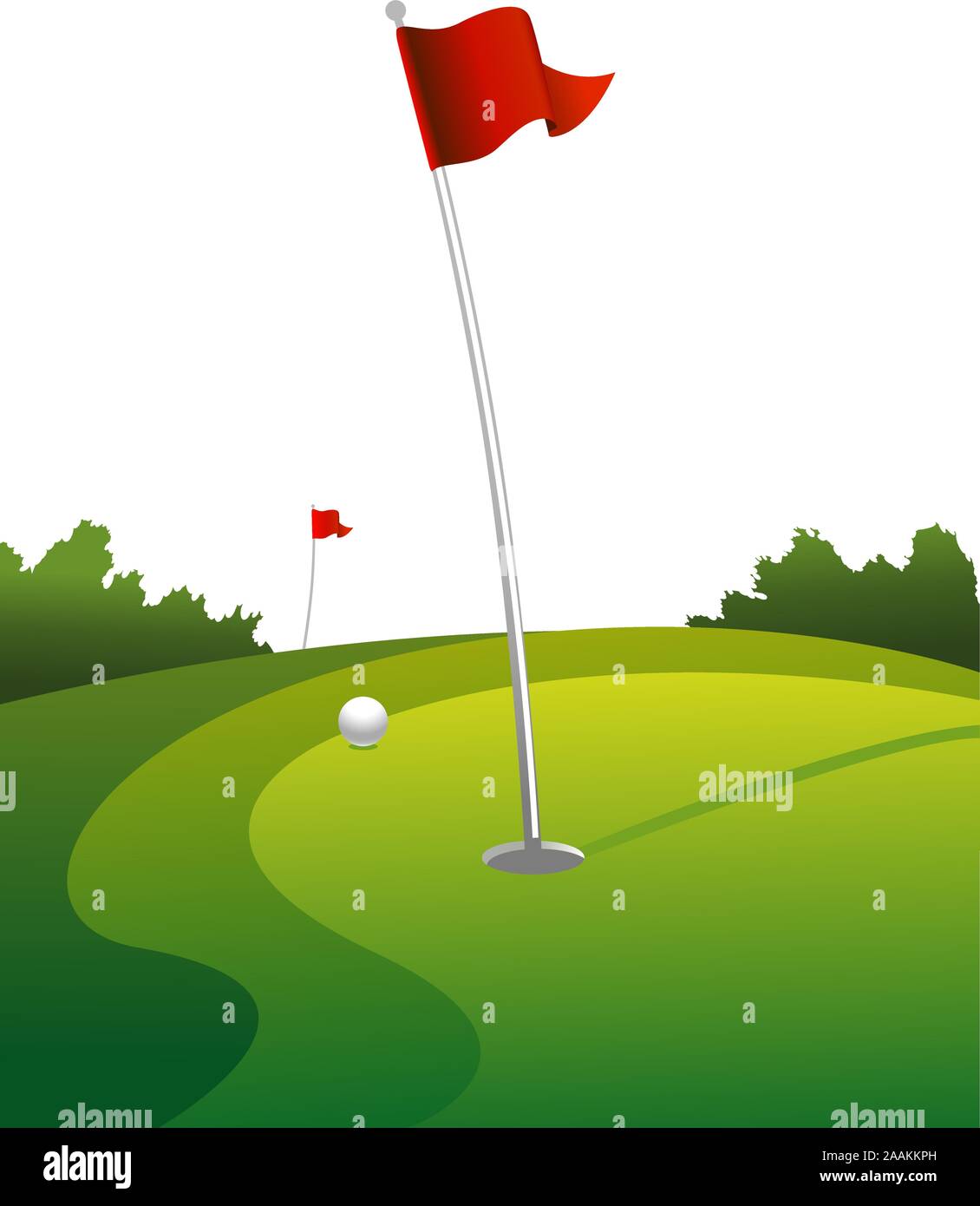 Golf land green vector illustration Stock Vector Image & Art - Alamy