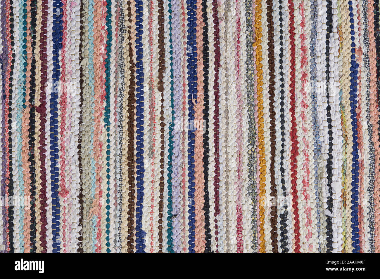 old handmade rag rug Stock Photo - Alamy
