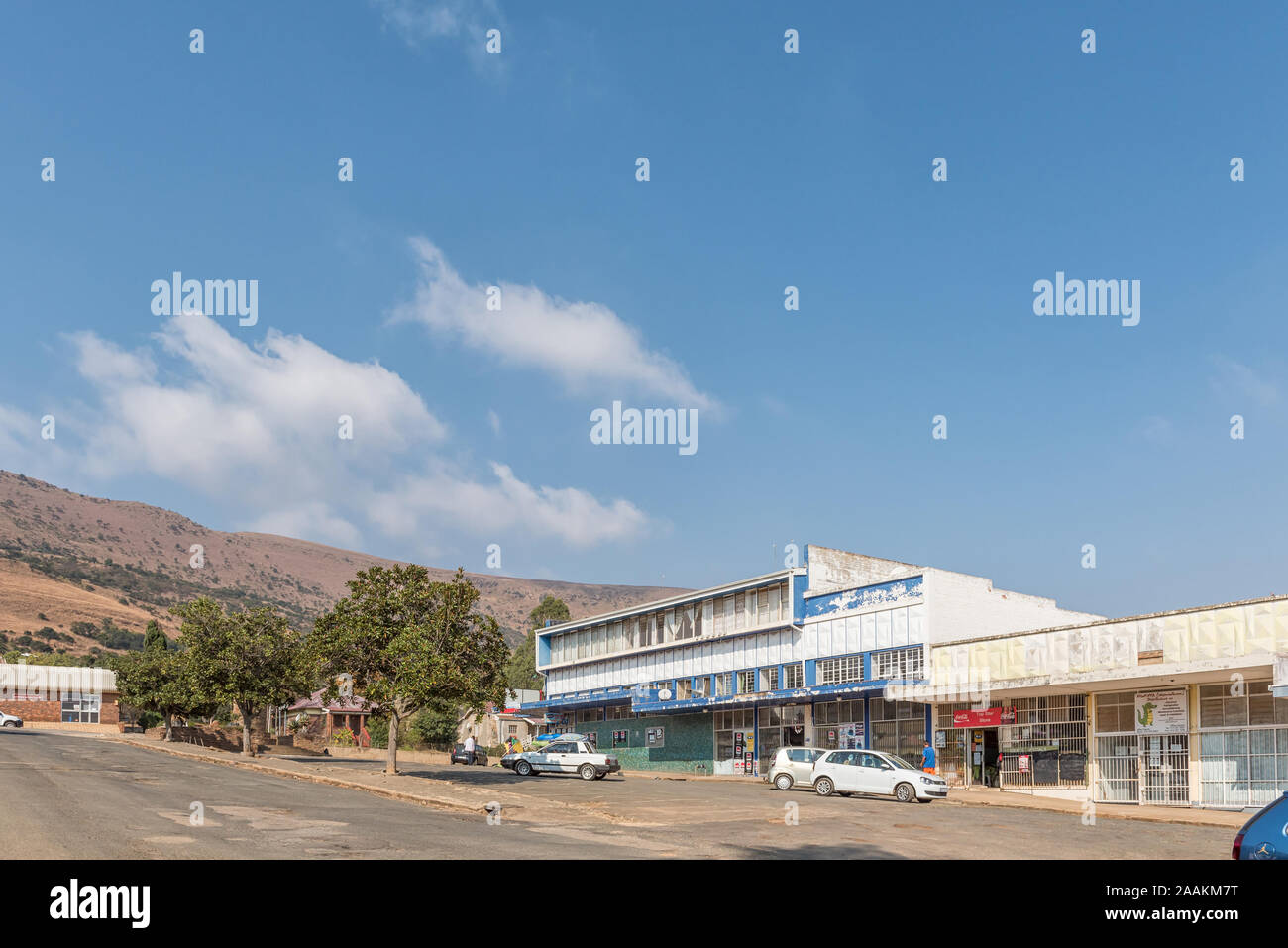 WATERVAL BOVEN, SOUTH AFRICA - MAY 22, 2019: A street scene, with a ...
