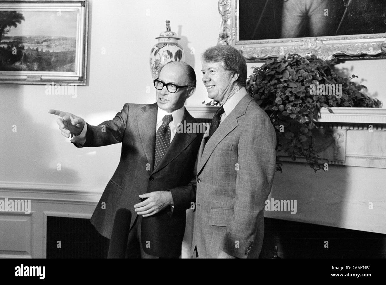 U.S. President Jimmy Carter and Israeli Prime Minister Menachem Begin ...