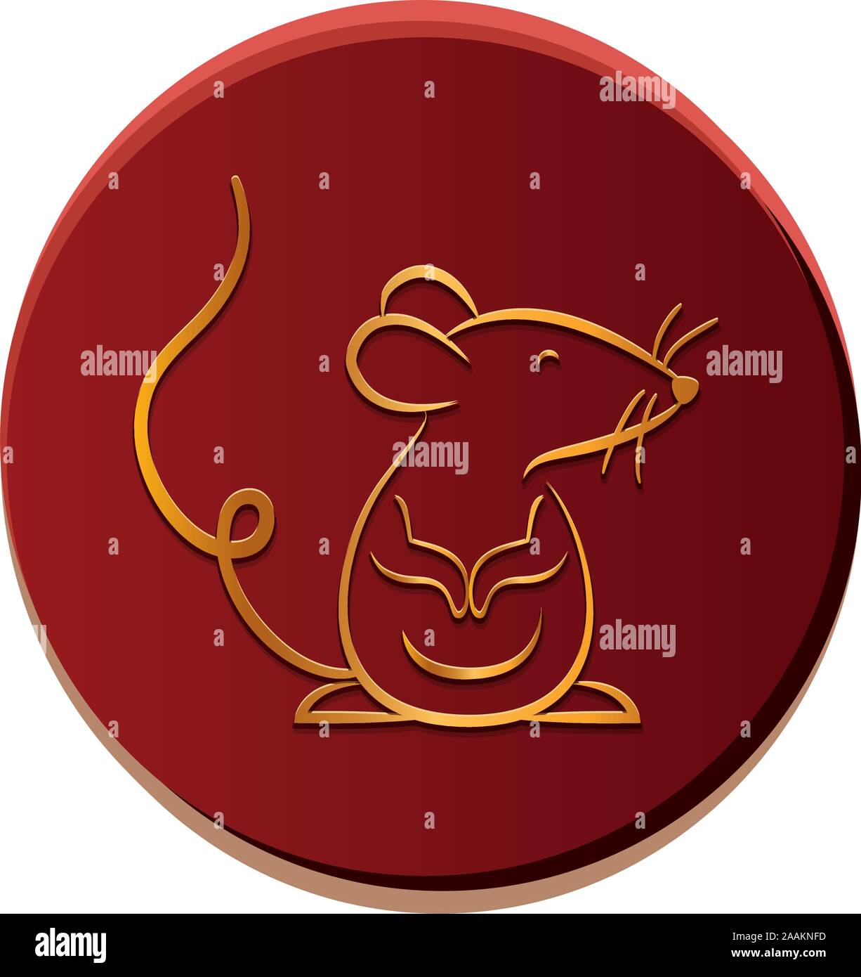 Isolated mouse inside seal stamp vector design Stock Vector Image & Art ...