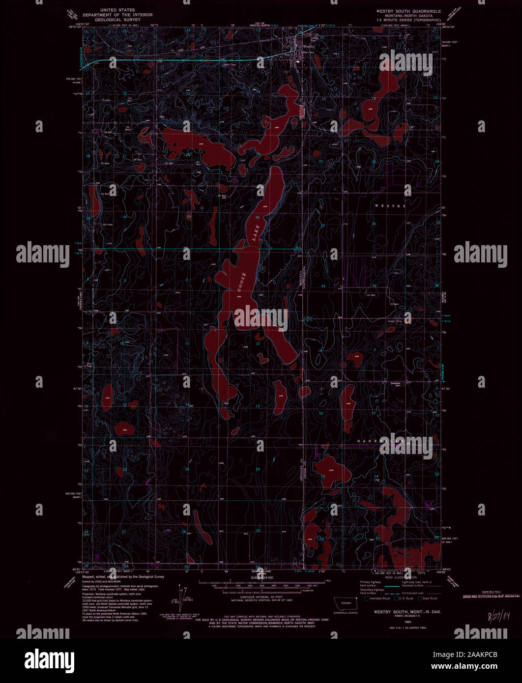 Westby map hi-res stock photography and images - Alamy
