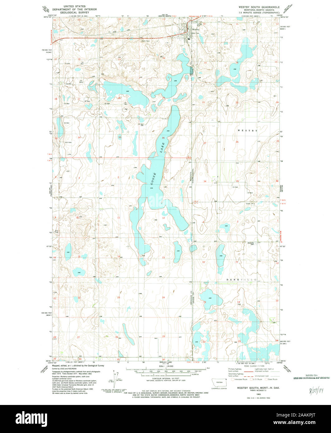 Map of westby hi-res stock photography and images - Alamy