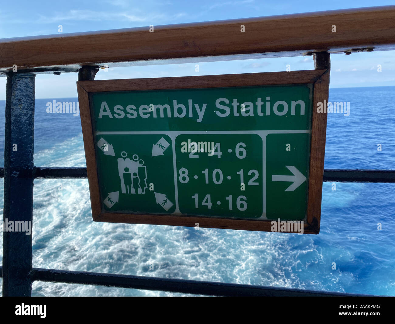 Muster station safety sign hi-res stock photography and images - Alamy