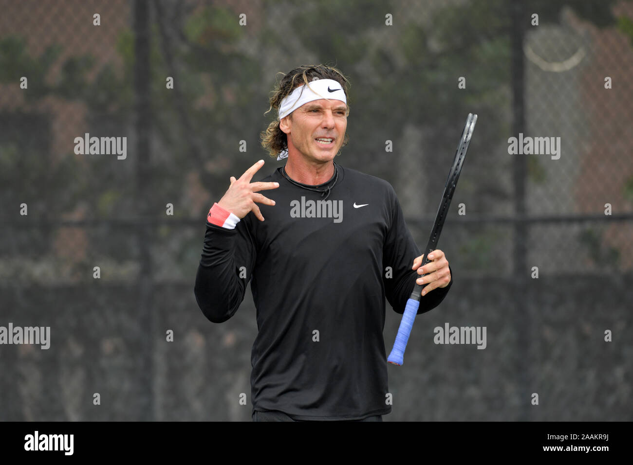 Boca Raton, Florida, USA. 22nd Nov, 2019. Gavin Rossdale playing Tennis ...