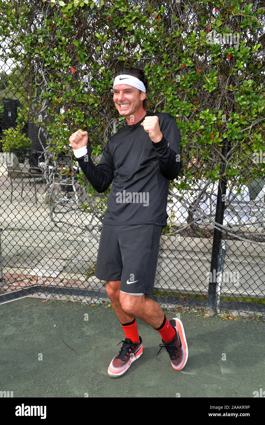 Boca Raton, Florida, USA. 22nd Nov, 2019. Gavin Rossdale playing Tennis ...