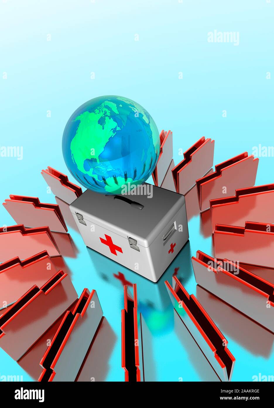 Medical records and data security, illustration Stock Photo - Alamy