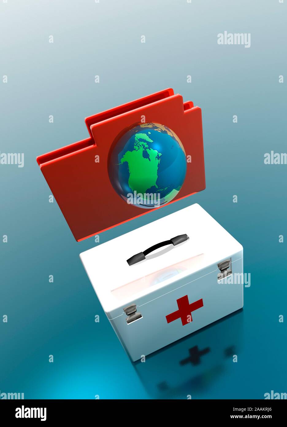Medical records and data security, illustration Stock Photo - Alamy