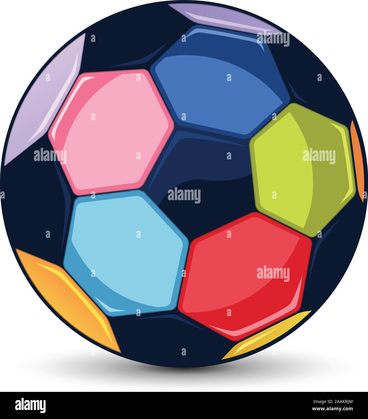 Soccer colour ball illustration Stock Vector Image & Art - Alamy