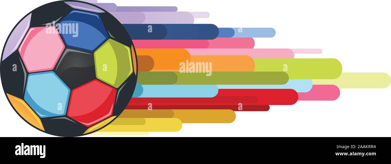 Multi colored blue football Stock Vector Images - Alamy