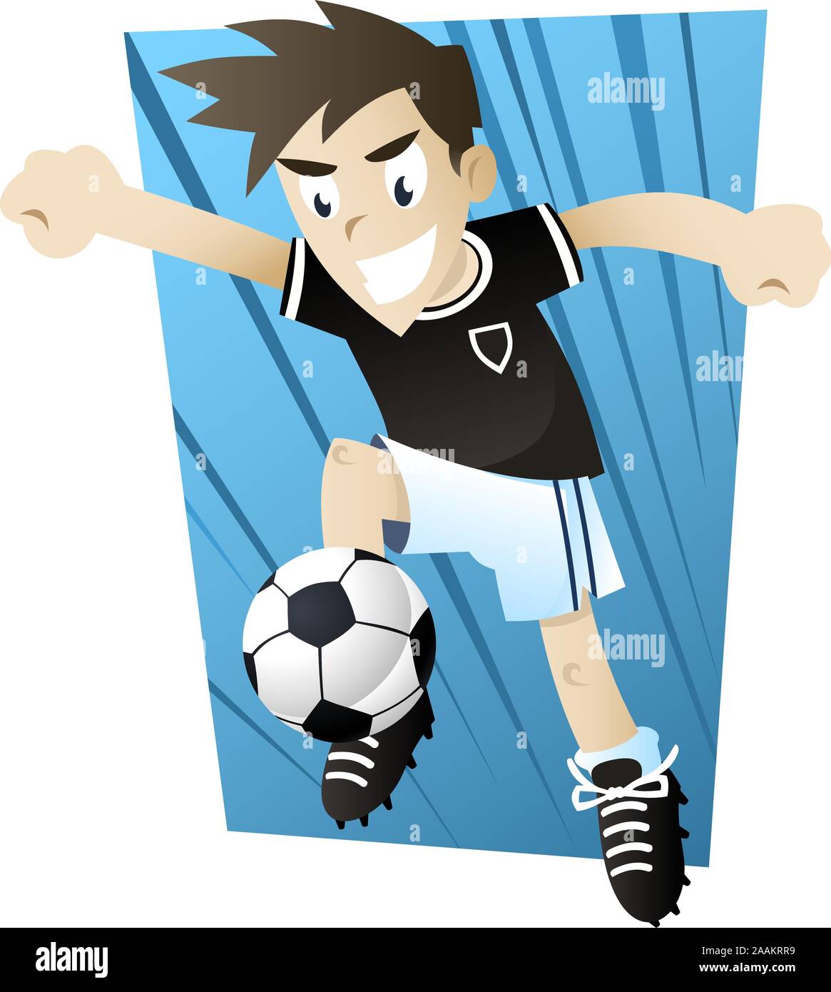 little boy playing soccer illustration Stock Vector Image & Art - Alamy