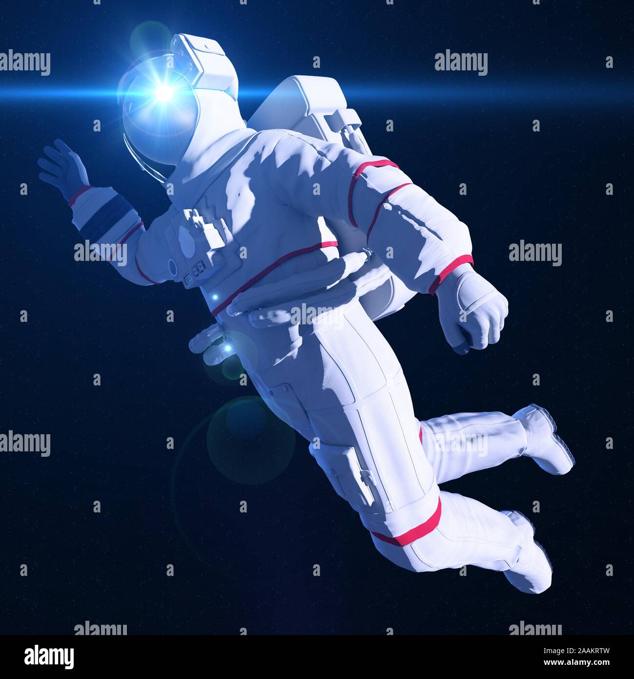 Astronaut in space, computer illustration Stock Photo - Alamy