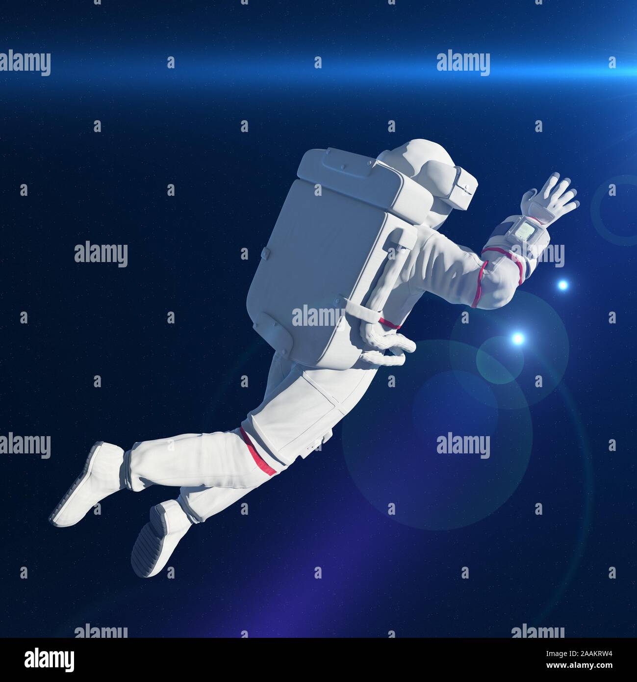 Astronaut in space, computer illustration Stock Photo - Alamy