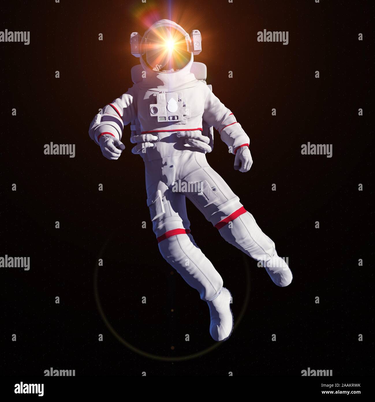 Astronaut in space, computer illustration Stock Photo - Alamy