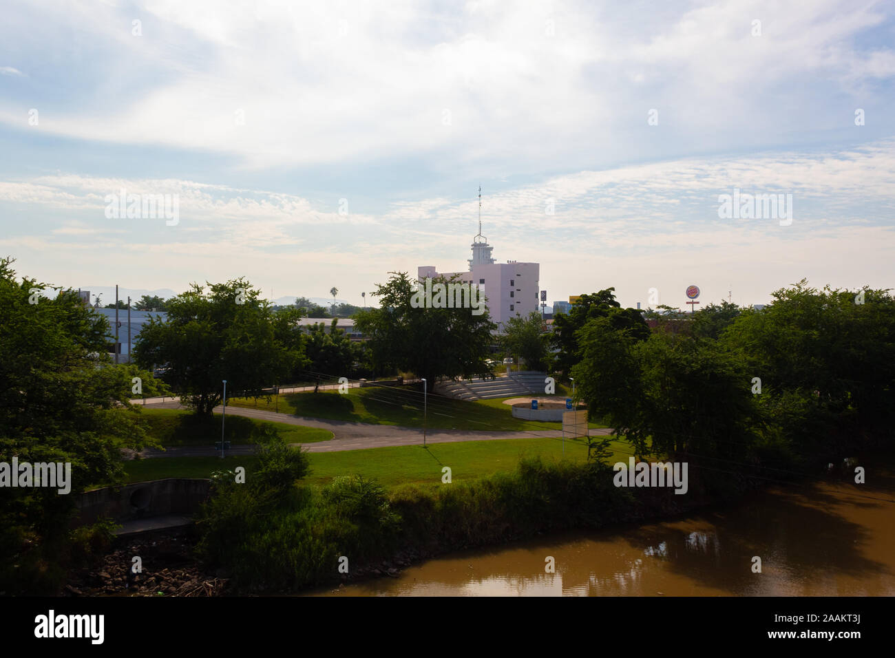 Culiacan, Sinaloa, Mexico - Noviembre 05 2019: River landscape in the ...