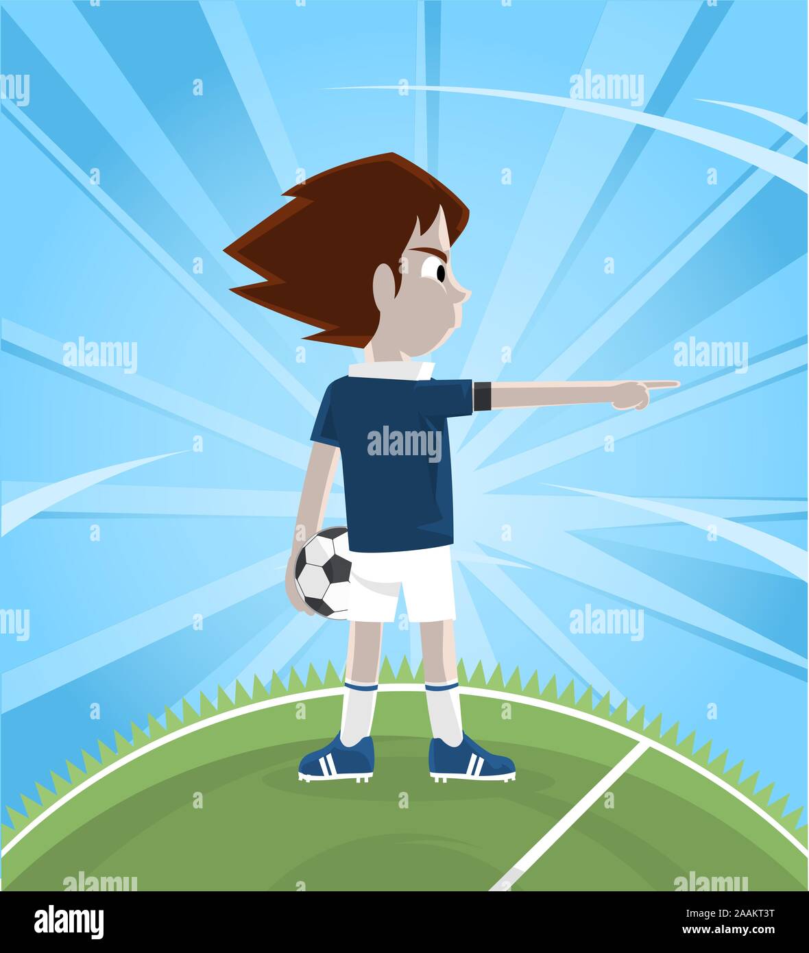 soccer captain vector cartoon illustration Stock Vector Image & Art - Alamy