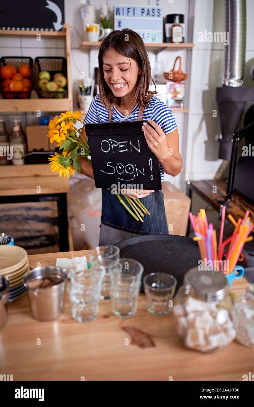 Open coffee shop hi-res stock photography and images - Alamy