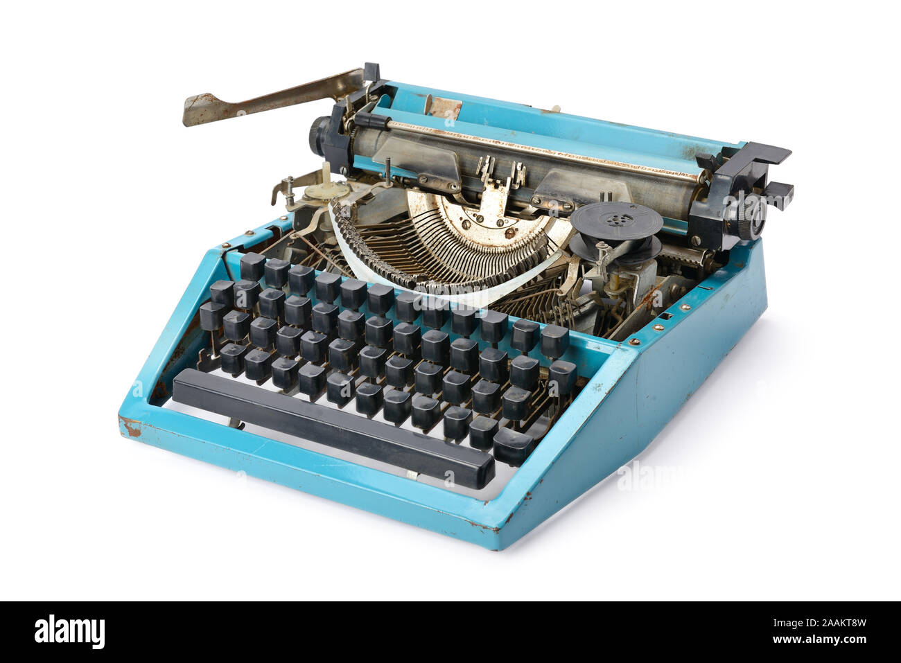 Old typewriter isolated on white background Stock Photo - Alamy