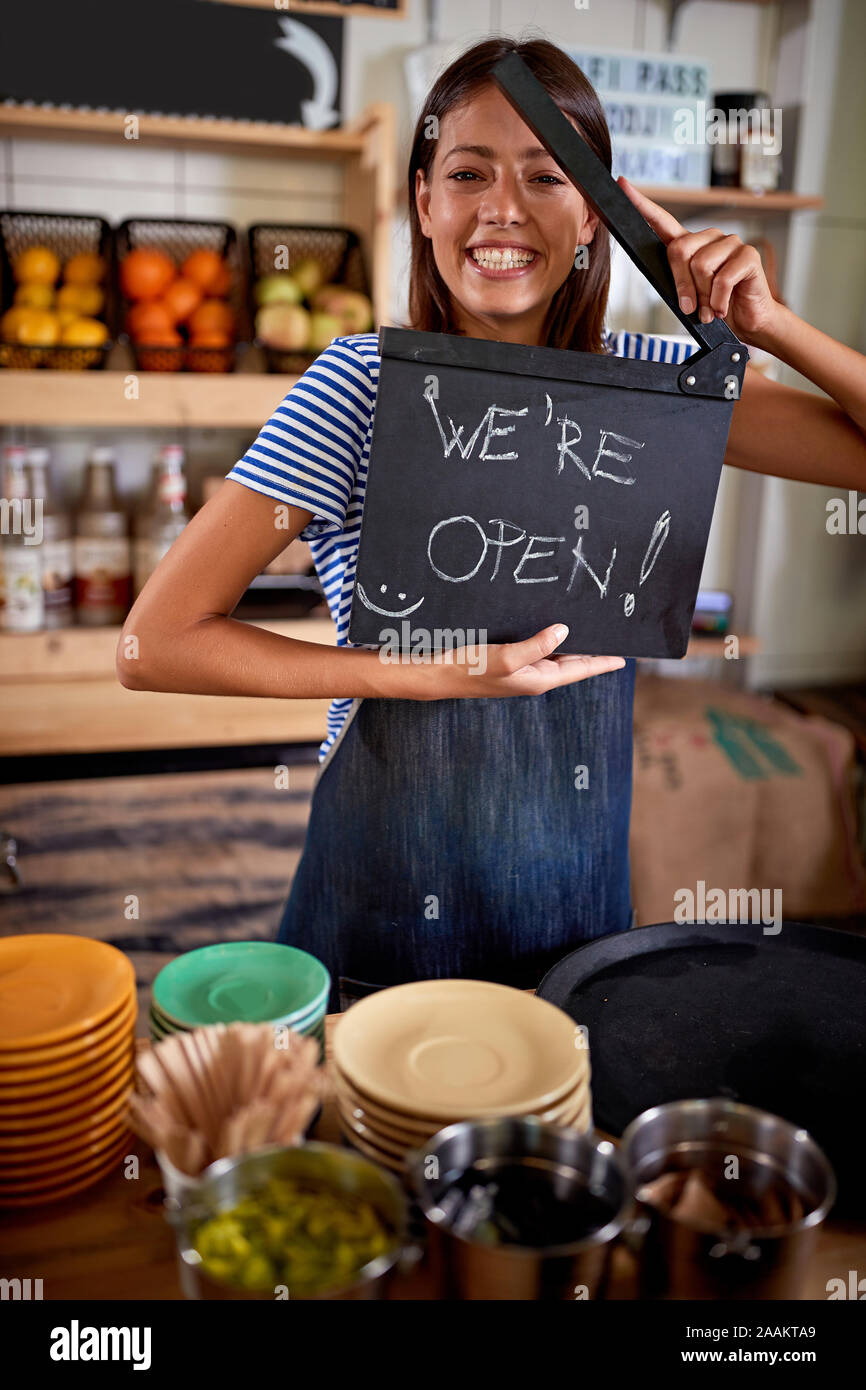 Open coffee shop hi-res stock photography and images - Alamy