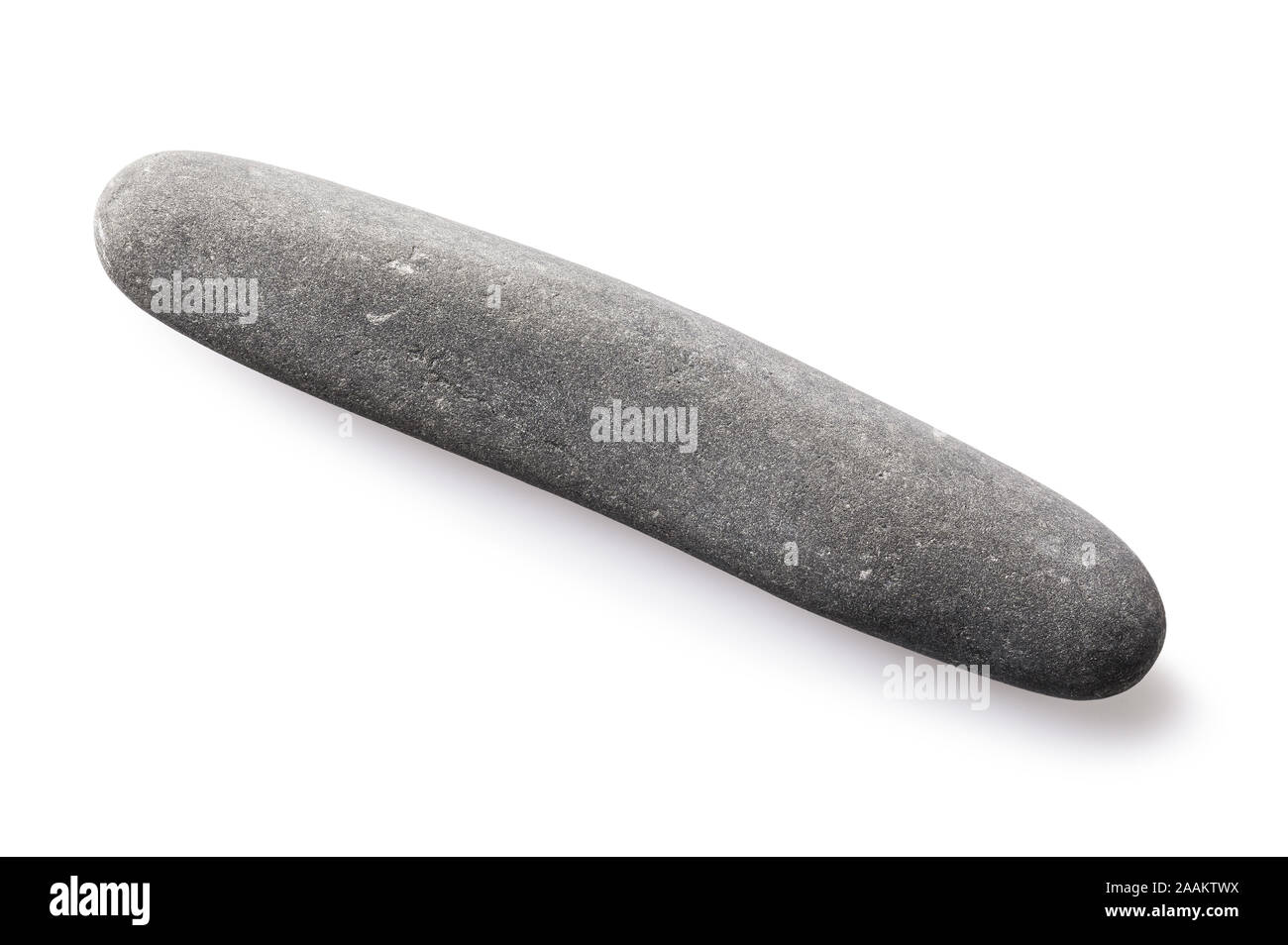 Gray smooth pebbles of gray color isolated on a white background ...