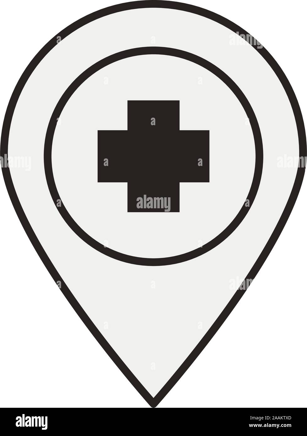 medical cross symbol in pin location Stock Vector Image & Art - Alamy