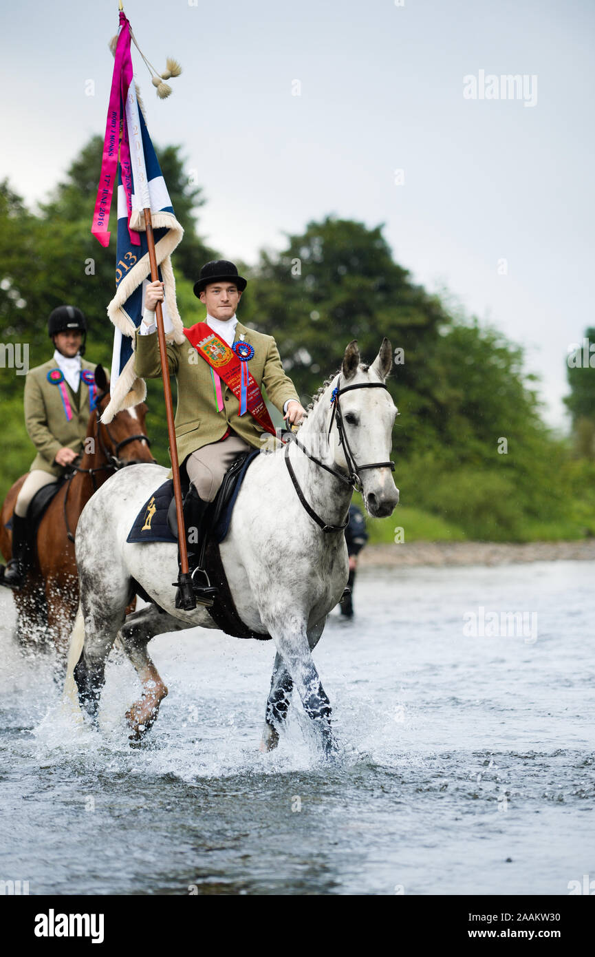 Selkirk Common Riding Day in the Scottish Borders Stock Photo - Alamy