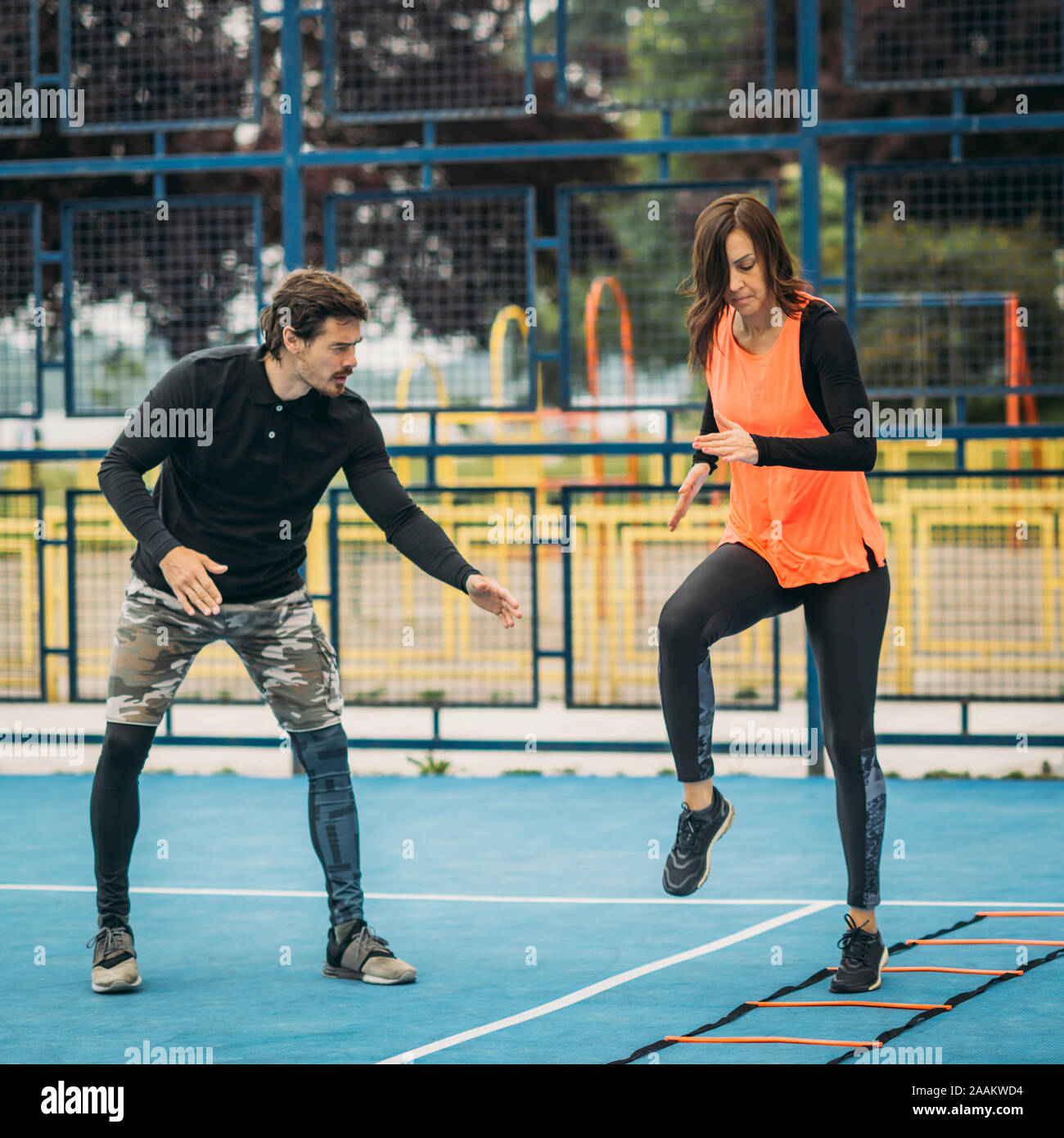 Agility ladder hi-res stock photography and images - Alamy