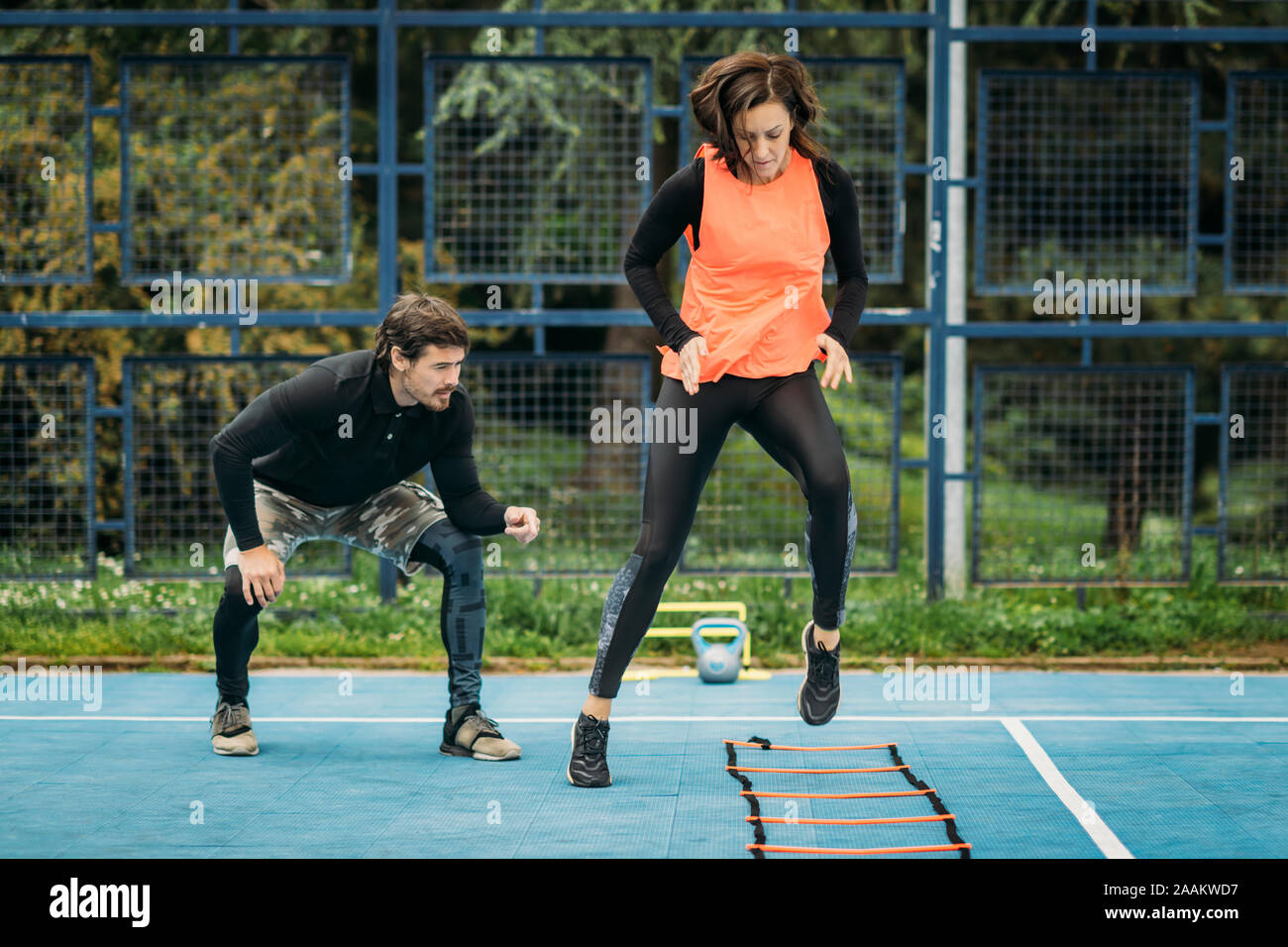 Agility ladder hi-res stock photography and images - Alamy