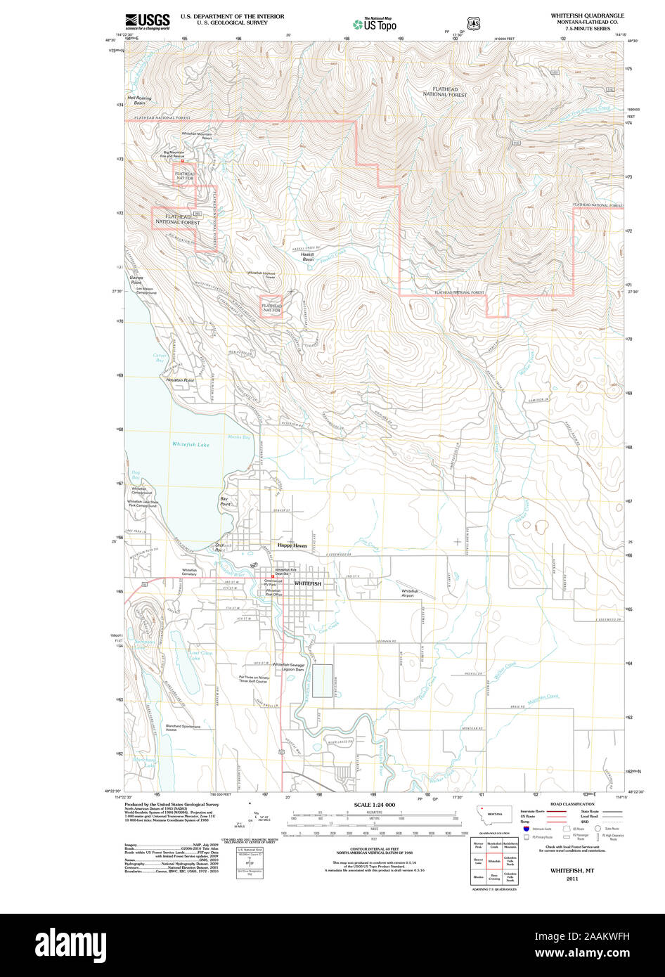 Whitefish montana map hi-res stock photography and images - Alamy