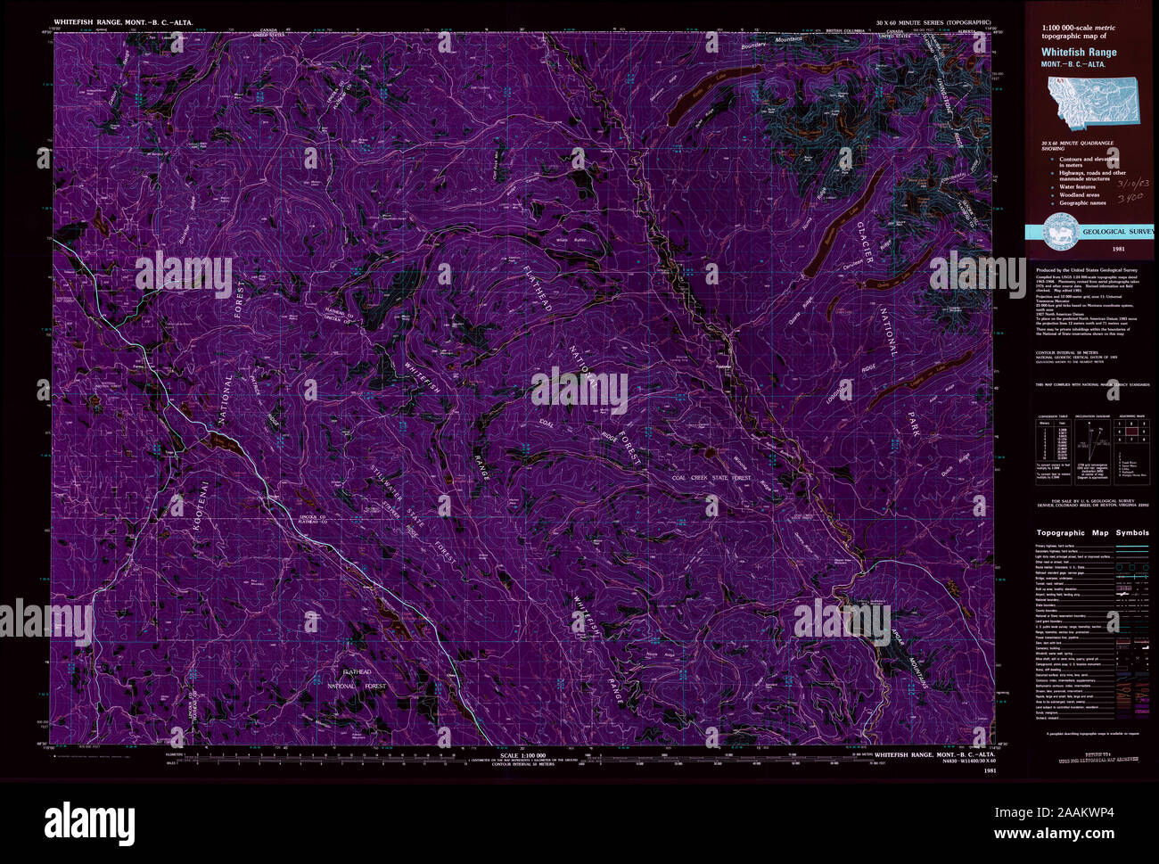 Map of whitefish hi-res stock photography and images - Alamy