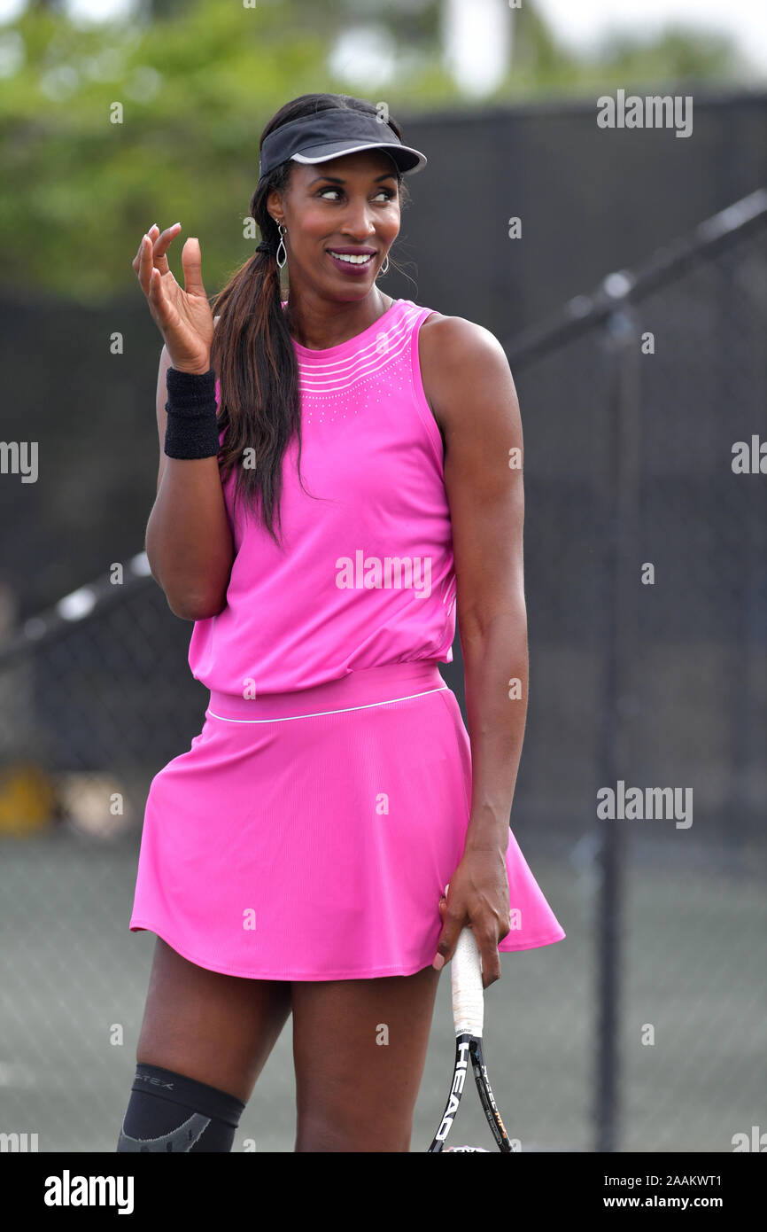 Boca Raton, Florida, USA. 22nd Nov, 2019. Lisa Leslie playing Tennis at ...